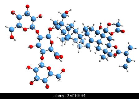 3D image of Calcium oxide skeletal formula - molecular chemical ...