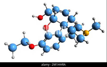 3D image of Morphine skeletal formula - molecular chemical structure of ...