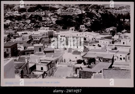 Ροδος. Άποψις Λίνδος - Rhodes. View of Lindos , Cities & towns, Forts ...