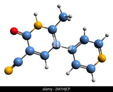 3D image of Adenosine monophosphate skeletal formula - molecular ...