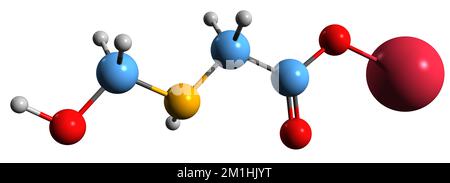 3D image of Formaldehyde skeletal formula - molecular chemical ...