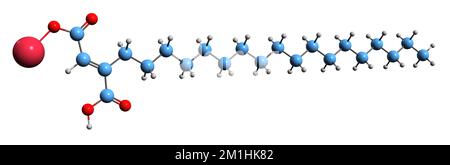 3D image of Sodium fumarate skeletal formula - molecular chemical ...