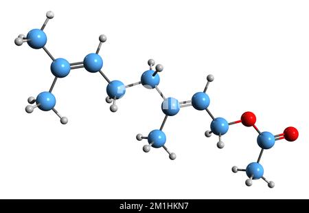 3D image of Acetic acid skeletal formula - molecular chemical structure ...