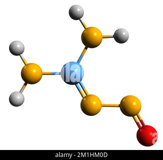 3D image of Clothianidin skeletal formula - molecular chemical ...