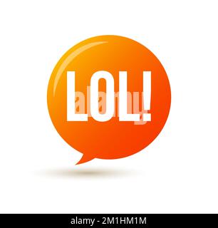 Lol text speech label icon. Pop retro vector tag comic background ...