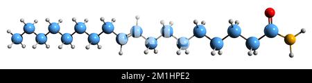 3D image of Oleic acid skeletal formula - molecular chemical structure ...