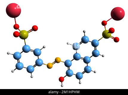 3D image of Naphthol skeletal formula - molecular chemical structure of ...