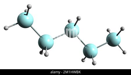 3D image of Silane skeletal formula - molecular chemical structure of ...