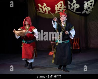 Eisa dance performance at Ryukyu Mura, Yomitan, Okinawa Stock Photo - Alamy