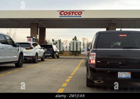 Cars gas up at a Costco Warehouse in Pittsburgh Monday, June 15, 2026 ...