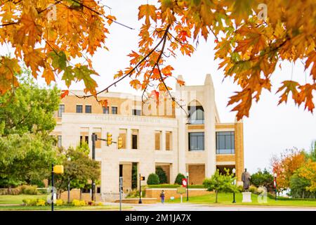 Overcast view of the fall color of OUHSC at Oklahoma Stock Photo - Alamy