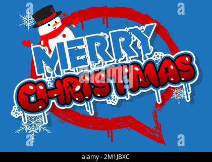 Merry Christmas. Graffiti tag. Abstract modern street art decoration ...