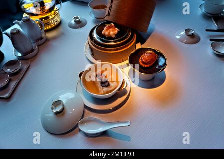 Lobster dumpling dim sum served at Michelin-starred Yu Ting Yuan in ...