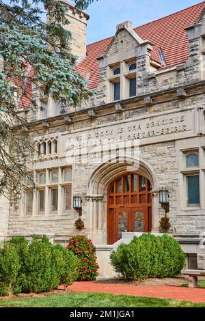 Bloomington Indiana University exterior limestone building with brick ...