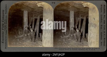 Abandoned mine, showing prop timber, Scranton, Pa. , Coal mining, Coal ...