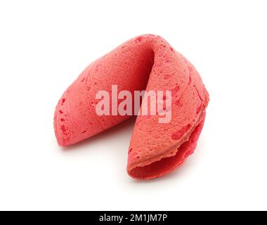 Red fortune cookie on white background. Valentine's Day celebration ...
