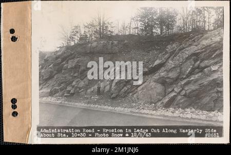 Administration Road, erosion in ledge cut along easterly side about ...