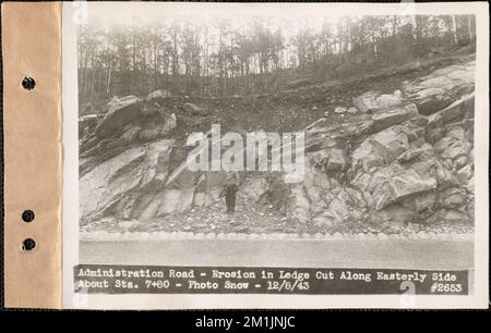 Administration Road, erosion in ledge cut along easterly side about ...