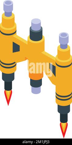 Space jetpack icon isometric vector. Fire jet. Service extreme Stock ...