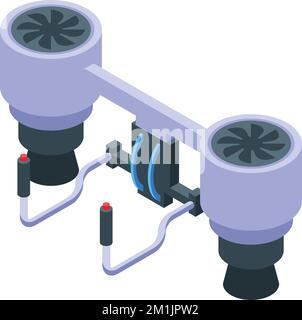 Space jetpack icon isometric vector. Fire jet. Service extreme Stock ...