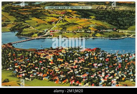 Airplane view of Belfast Maine , Cities & towns, Rivers, Bridges ...
