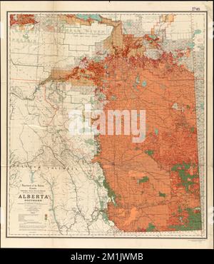 Southern Alberta : map showing disposition of lands , Real property ...