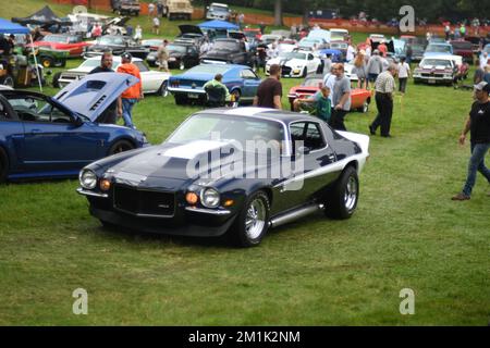 An aerial view of Chevrolet Camaro retro car in show Stock Photo - Alamy