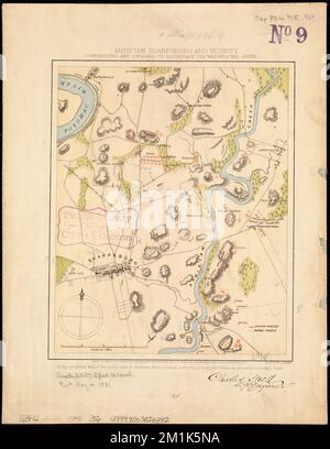 Map of the battlefield of Antietam Stock Photo - Alamy