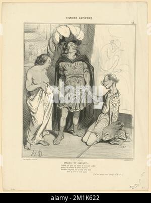 Apelles et Campaste. Honoré Daumier (1808-1879). Lithographs Stock ...
