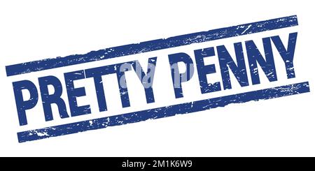 PRETTY PENNY text written on pink-black grungy lines stamp sign Stock ...