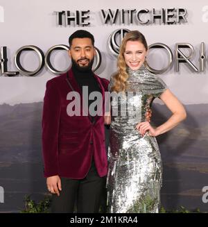 Zach Wyatt and Lizzie Annis, The Witcher: Blood Origin - World Premiere ...