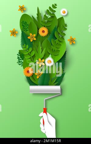 drawing flower in paper Stock Vector Image & Art - Alamy