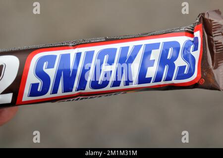 Copenhagen/Denmark/13 December 2022/Snickers bar chocolates in danish ...