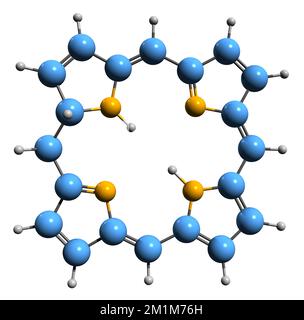 3D image of Protoporphyrin IX skeletal formula - molecular chemical ...