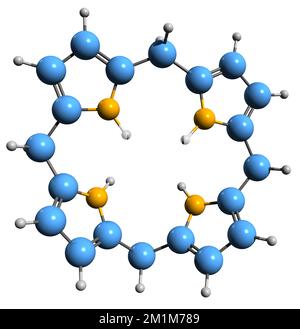 3D image of Uroporphyrinogen I skeletal formula - molecular chemical ...
