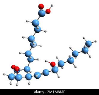 3D image of Arachidonic acid skeletal formula - molecular chemical ...