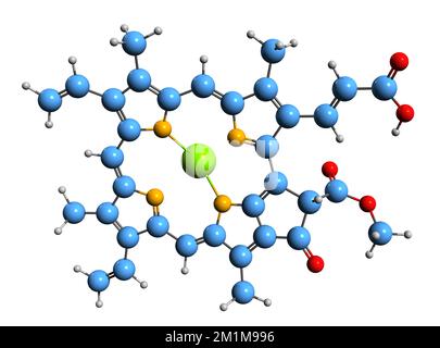 3D image of Chlorophyllide a skeletal formula - molecular chemical ...