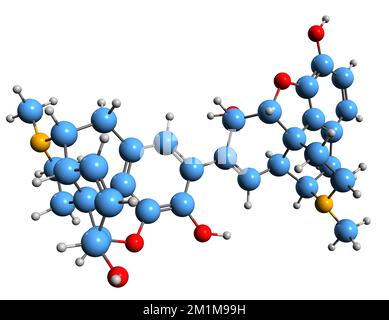 3D image of Morphine skeletal formula - molecular chemical structure of ...