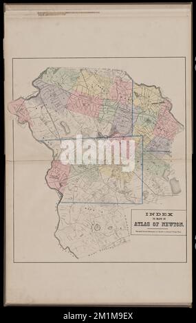 Atlas of the city of Newton, Massachusetts : index map , Newton Mass ...