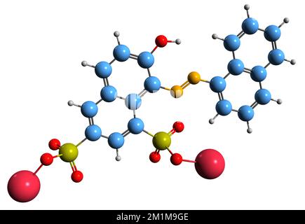 3D image of Ponceau 6R skeletal formula - molecular chemical structure ...