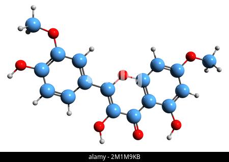 3D image of Flavonol skeletal formula - molecular chemical structure of ...
