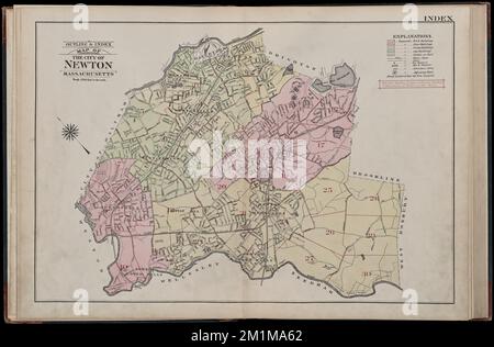 Atlas of the city of Newton, Massachusetts : index map , Newton Mass ...