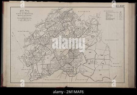 Atlas of the city of Newton, Massachusetts : index map , Newton Mass ...