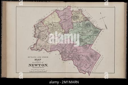 Atlas of the city of Newton, Massachusetts : index map , Newton Mass ...