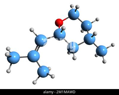 3D image of Citronellol skeletal formula - molecular chemical structure ...
