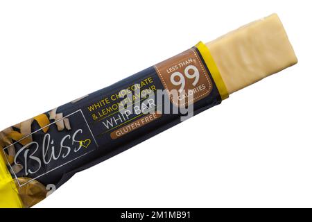 Bliss white chocolate & lemon flavour whip bar gluten free opened to ...