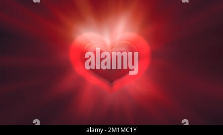 Heart Neon Glow light ray, illustration render Stock Photo - Alamy