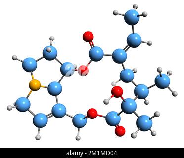 3D image of Curare skeletal formula - molecular chemical structure of ...