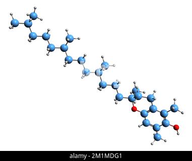 3D image of Chromane skeletal formula - molecular chemical structure of ...