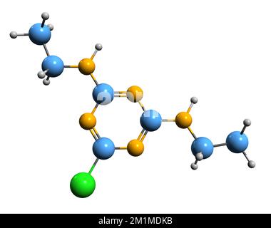 3D image of Triazine skeletal formula - molecular chemical structure of ...